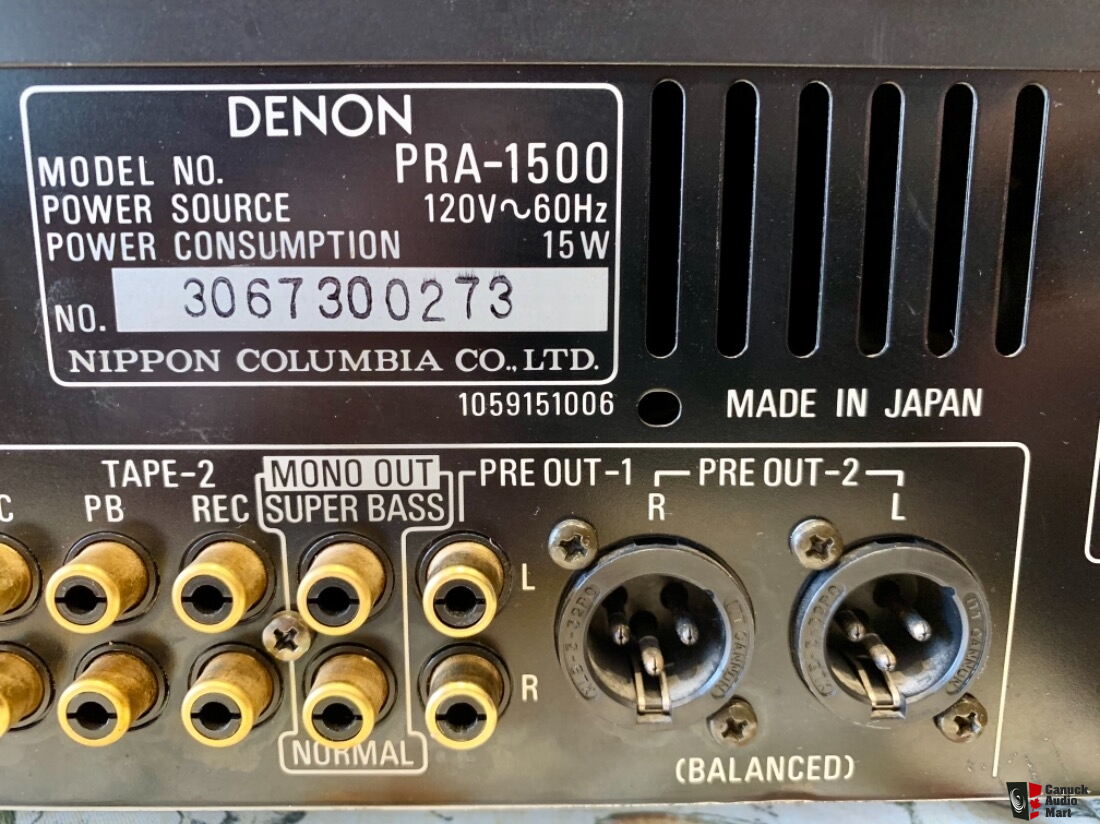 Denon PRA-1500 preAmplifier Photo #3059607 - US Audio Mart