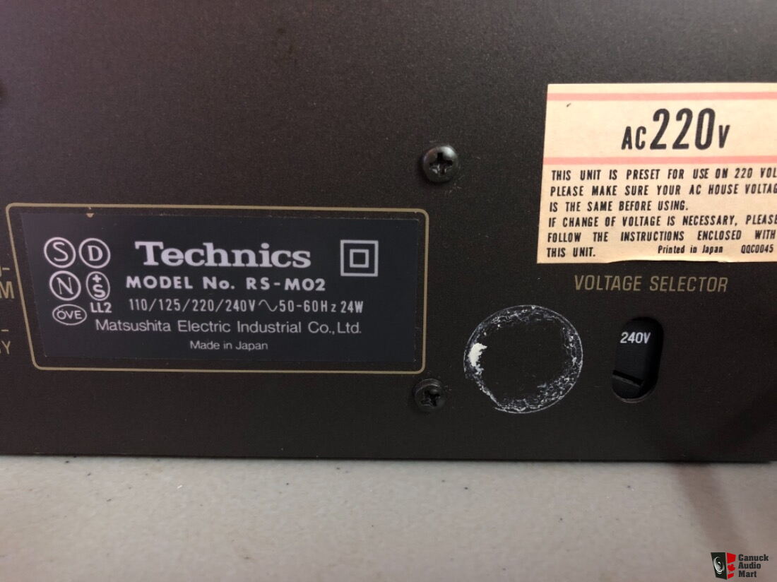 Technics RS-M02 Cassette Deck for parts or repair Photo #3073575 - US ...