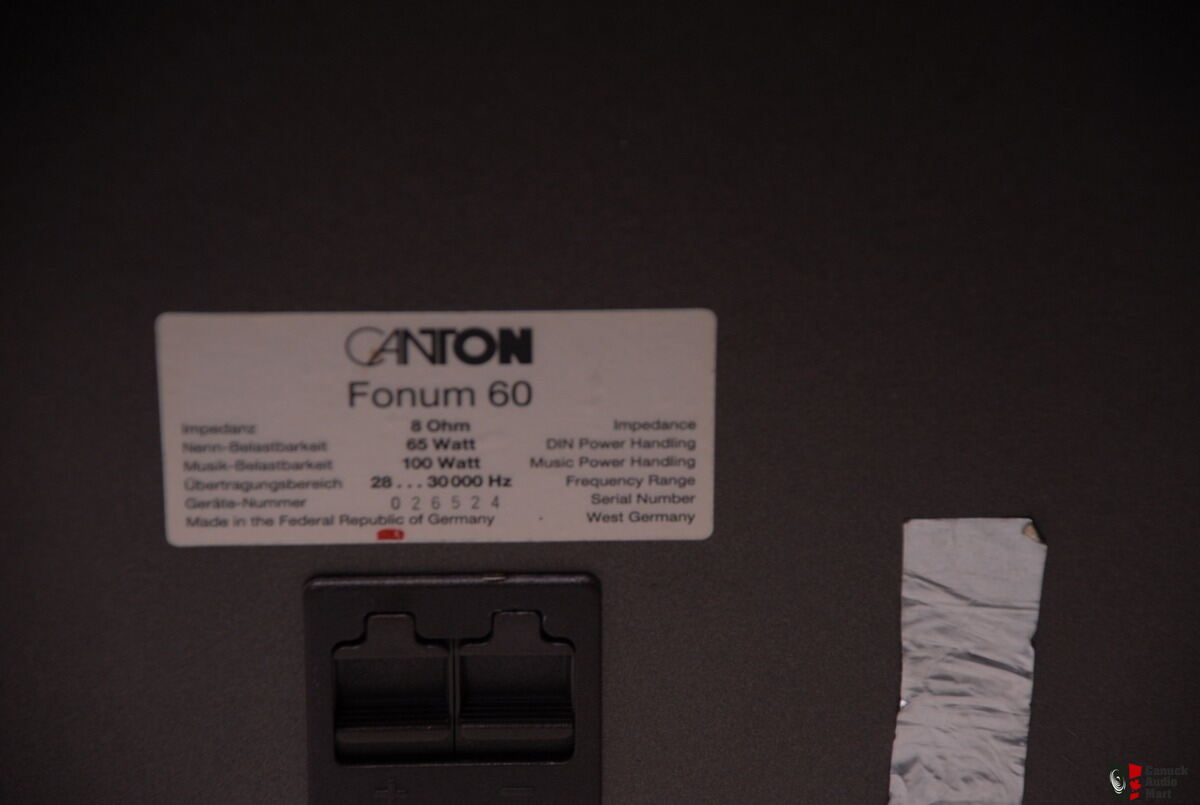 Canton Fonum 60 Photo #3089378 - Canuck Audio Mart