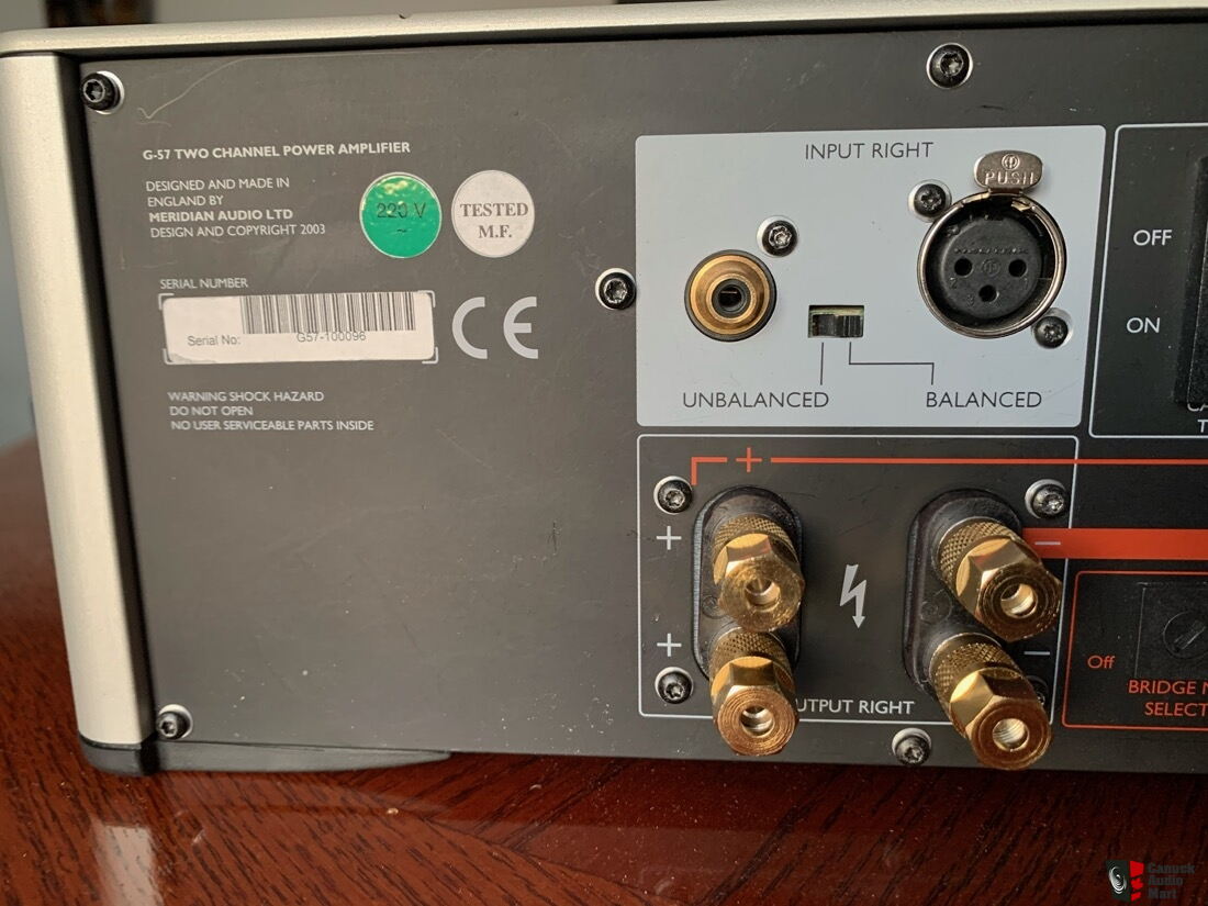 Meridian G57 power amplifier Photo #3095601 - Canuck Audio Mart