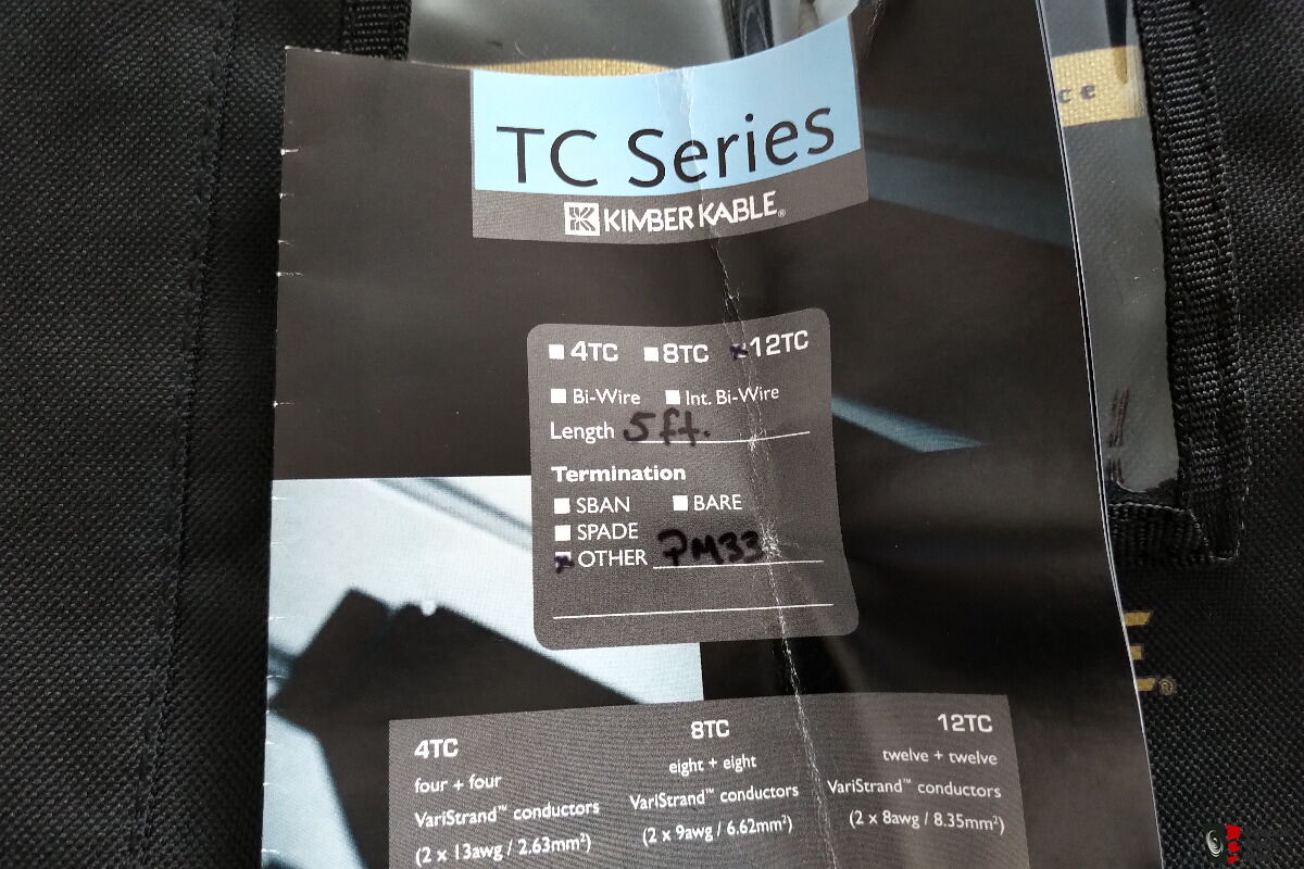Kimble Kable 12TC Speaker Cable (Kimber Spades / Excellent / 5ft) Photo ...