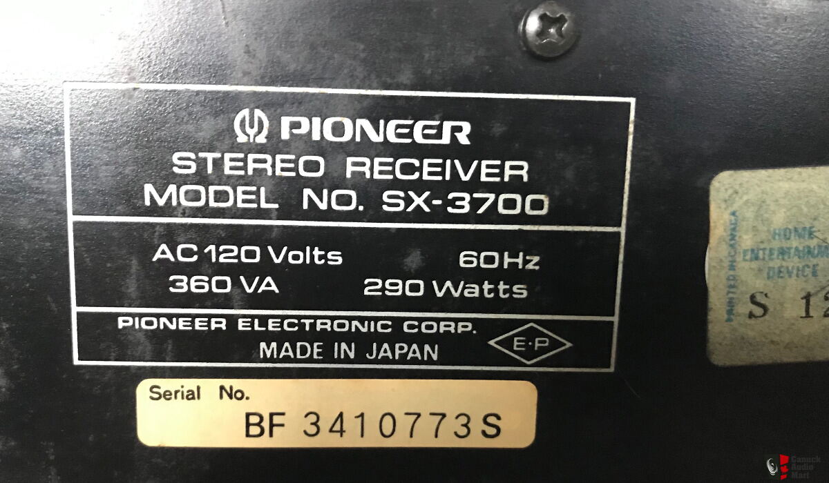 Pioneer SX-3700 Photo #3114177 - Canuck Audio Mart