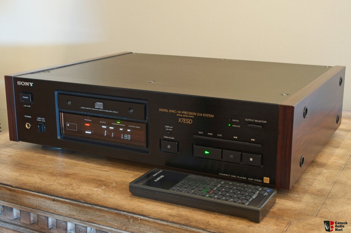 SONY DP-X7ESD CD Player with Rosewood Side Panels SEE PHOTO Photo ...