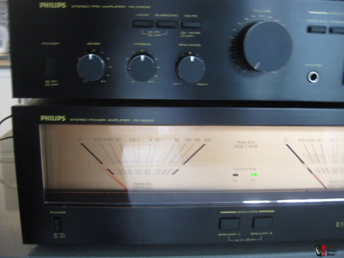 Philips Power Amp PA 1200 B with Monster Meters + Pre Amp PA 1000 B in ...