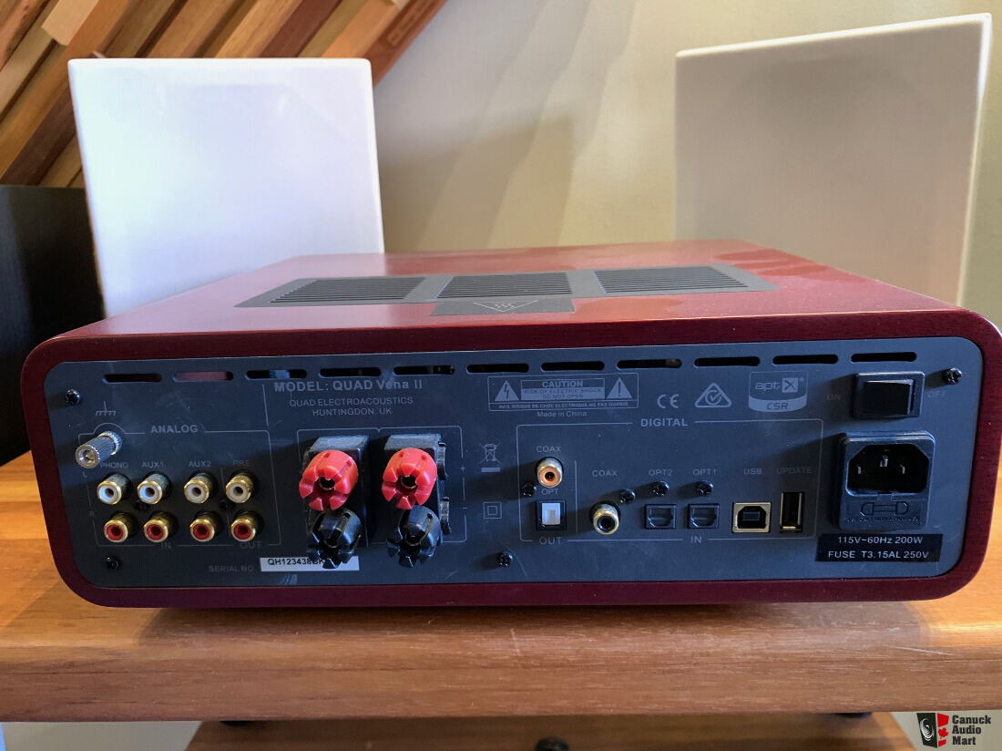 QUAD VENA-II WOOD - 45 x 2 Class A/B Integrated Amplifier - Mahogany ...