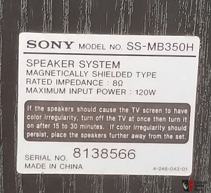 Vintage Sony SS MB350H 3 Way Speaker System 120 Watts Photo #3147726 ...