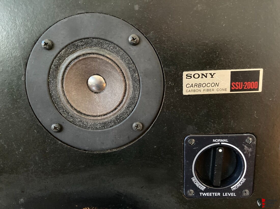 Pair of 1978 Sony SSU-2000 Carbocon Speakers with Stands Photo #3161655 ...