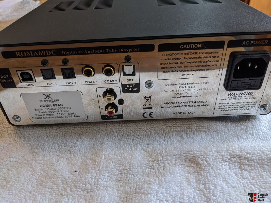 Synthesis Roma 69DC High Resolution Tube DAC - Pending to Daniel Photo ...