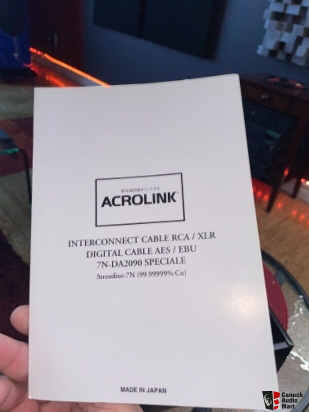 AcroLink DA 2090 RCA Édition Speciale 99.99999% pure copper Photo ...