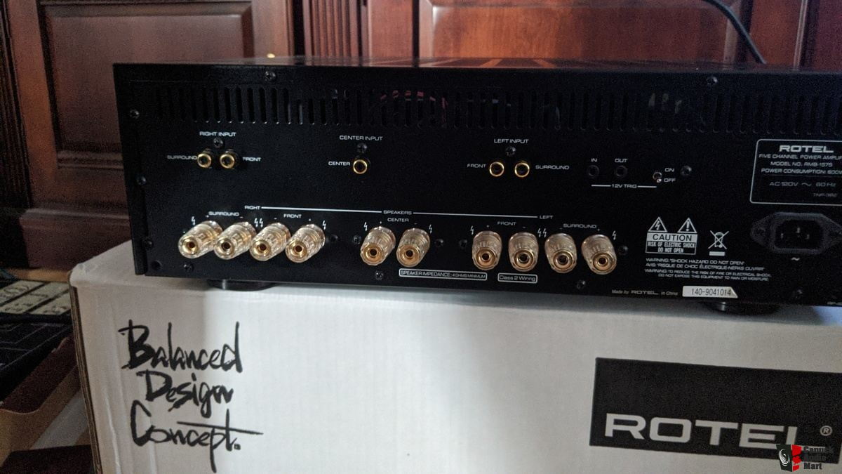 Excellent Condition Rotel RMB-1575 250W X 5CH Class D Home Theater ...