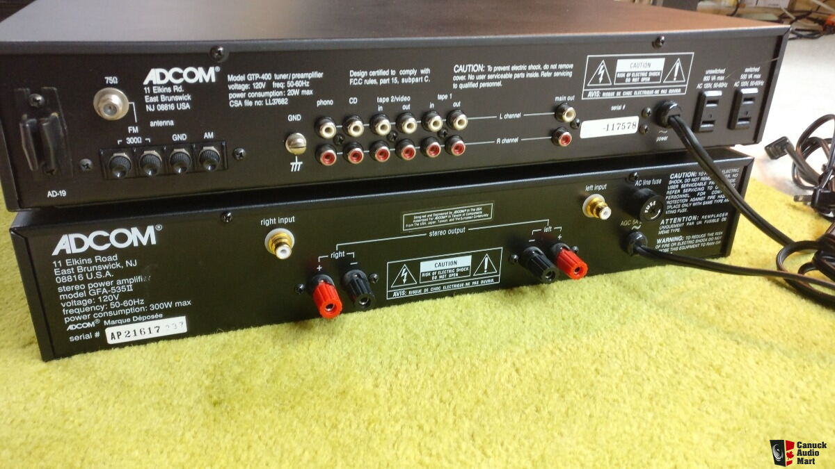 Adcom GTP-400 Preamp still available, GFA-535 II Poweramp sold Photo ...
