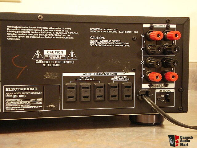 ELECTROHOME STEREO RECEIVER M-AV3 Photo #320573 - Canuck Audio Mart