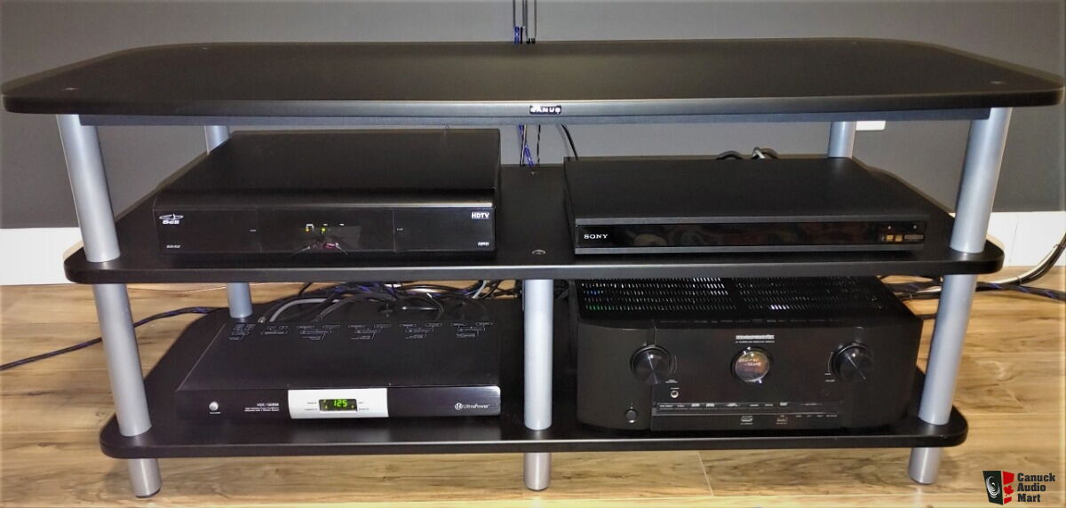 Sanus AFV48B Accurate Series 48-Inch Wide 3-Shelf AV Stand --NICE ...