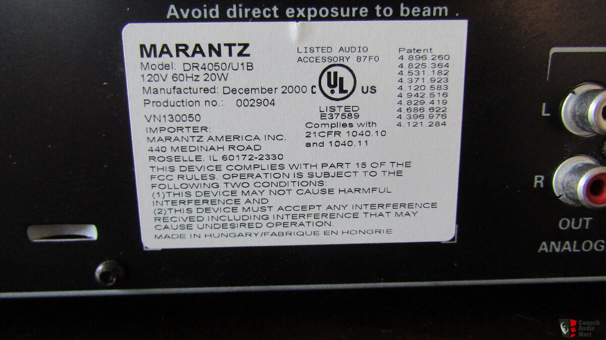 Marantz DR 4050 CD Player/Recorder Photo #3217158 - Canuck Audio Mart
