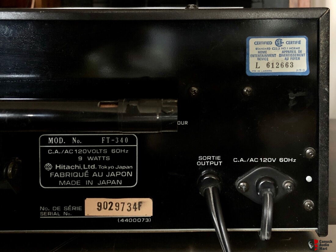1979 Hitachi FT-340 Am / FM Stereo Tuner radio component Japan Crafted ...