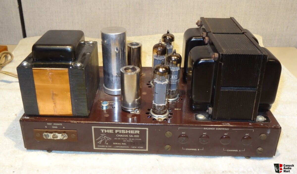 Fisher SA100 tube power amplifier with 7189 output tubes Photo #3252157 ...