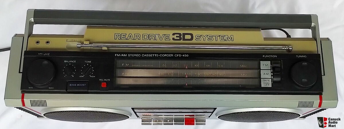 Vintage Sony CFS-450 AM/FM Stereo Cassette Recorder Boombox Photo ...