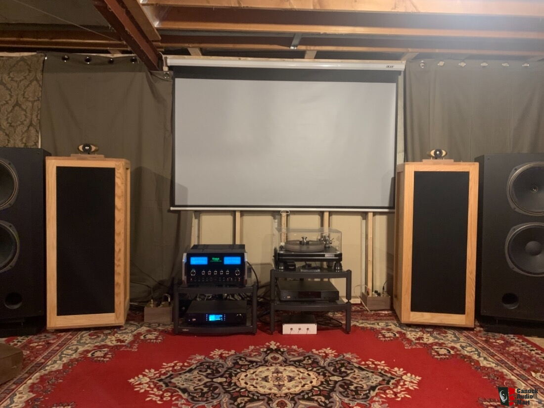 Tannoy HPD Royal Blue in custom enclosures w custom ST 100 Tannoy Super ...
