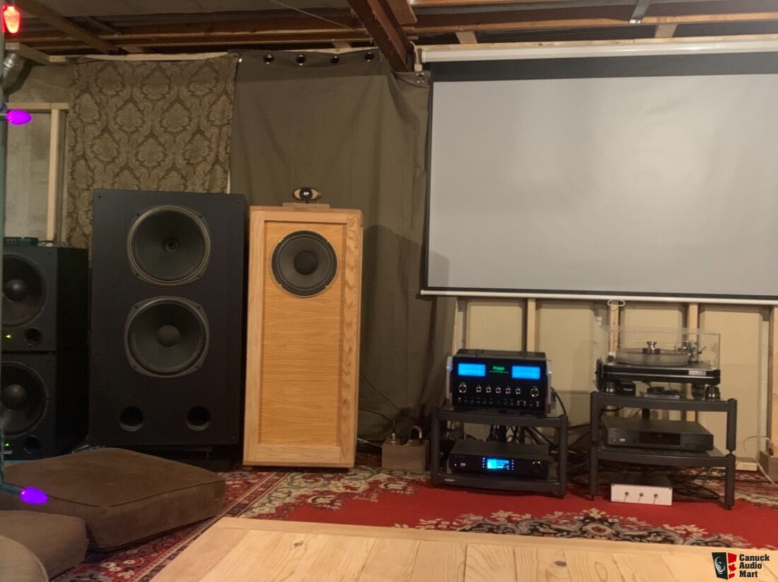 Tannoy HPD Royal Blue in custom enclosures w custom ST 100 Tannoy Super ...