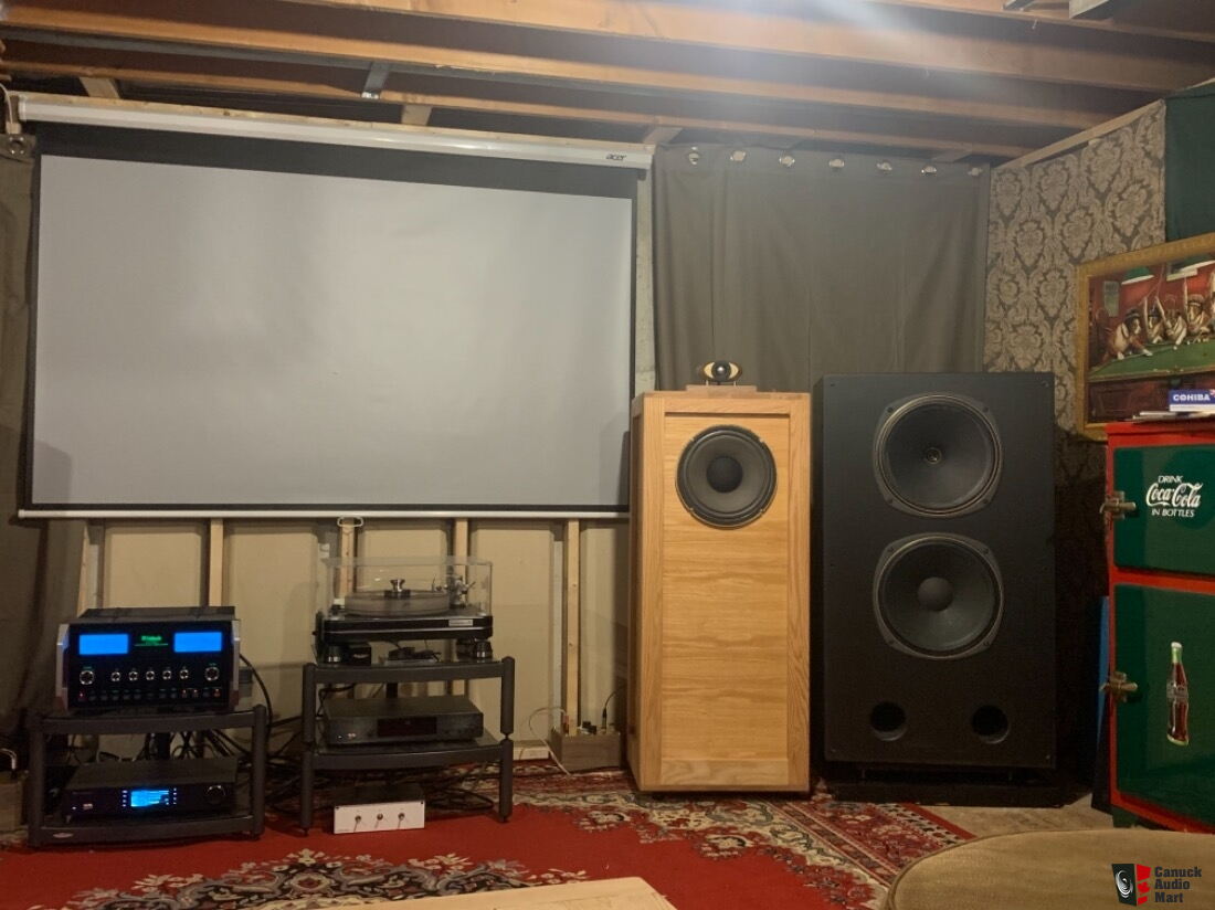 Tannoy HPD Royal Blue in custom enclosures w custom ST 100 Tannoy Super ...