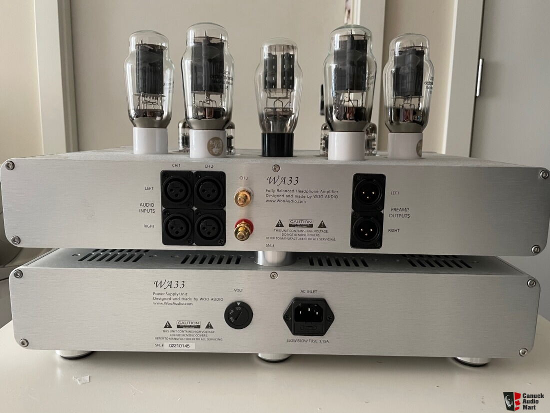 Woo Audio WA33 Headphone Amp Preamplifier in SILVER standard edition ...