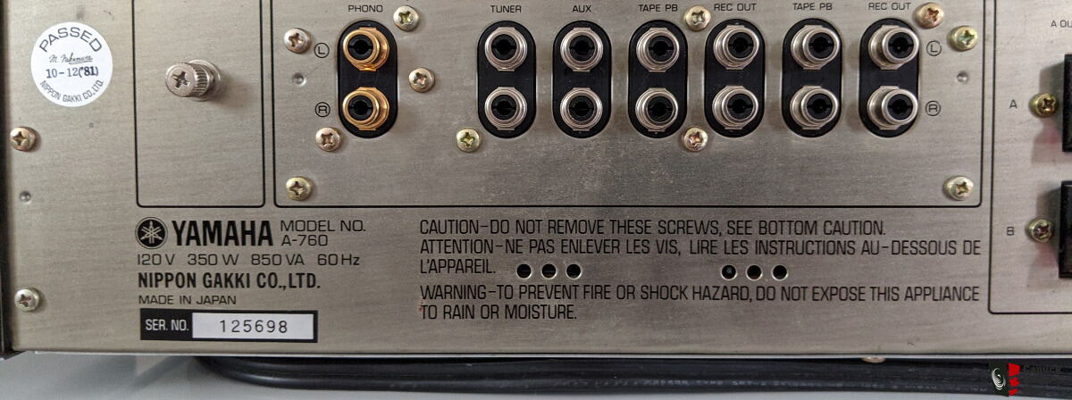 Yamaha A760 Stereo amplifier / Serviced Photo #3273893 - US Audio Mart