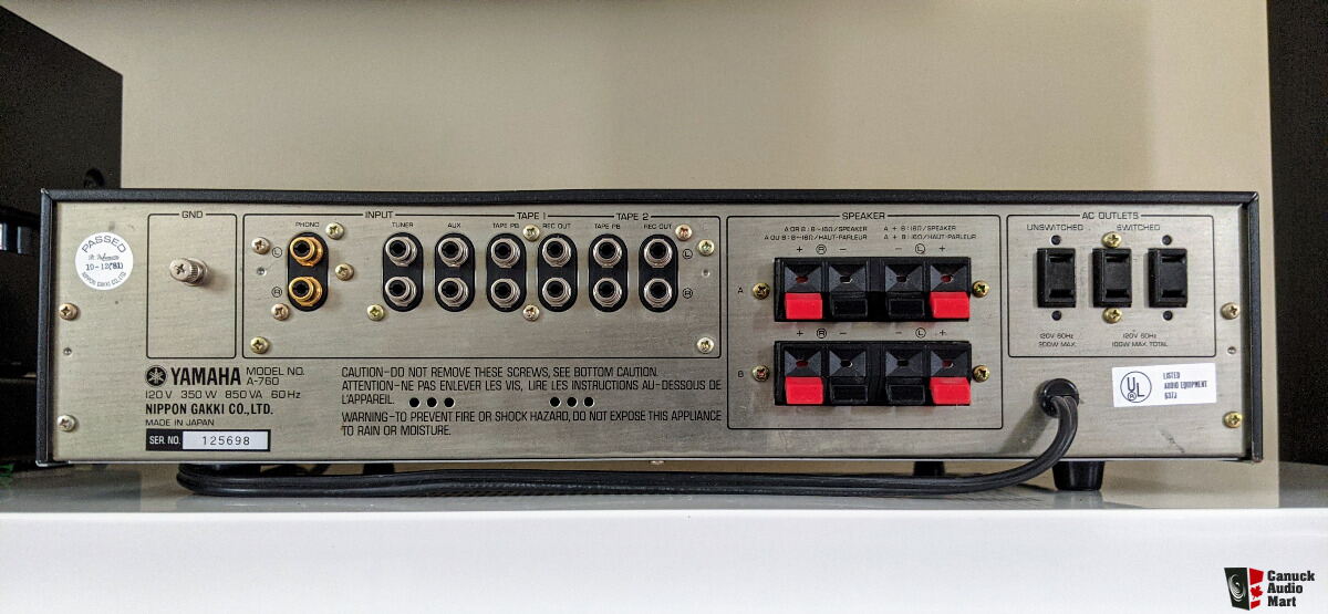 Yamaha A760 Stereo amplifier / Serviced Photo #3273888 - Canuck Audio Mart