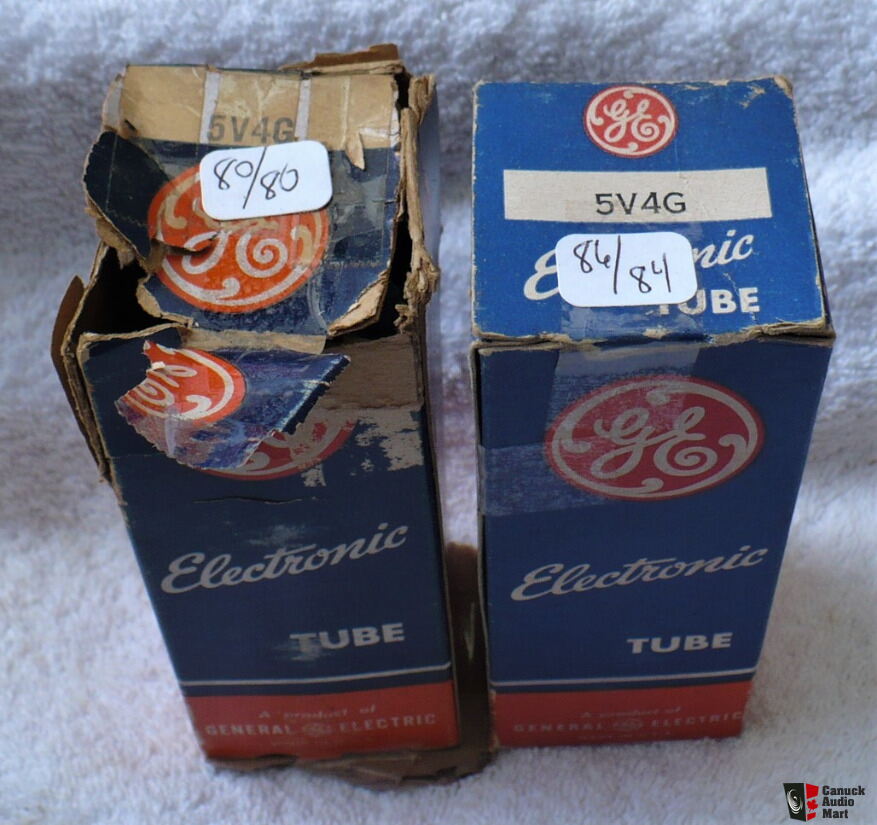 2 Vintage General Electric 5V4G / GZ32 Rectifier Tubes Photo #3288975 ...