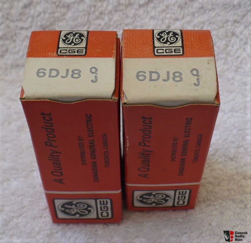 1 Vintage Pair Of GE 6DJ8 ECC88 Preamplifier Tubes NOS NIB Photo ...
