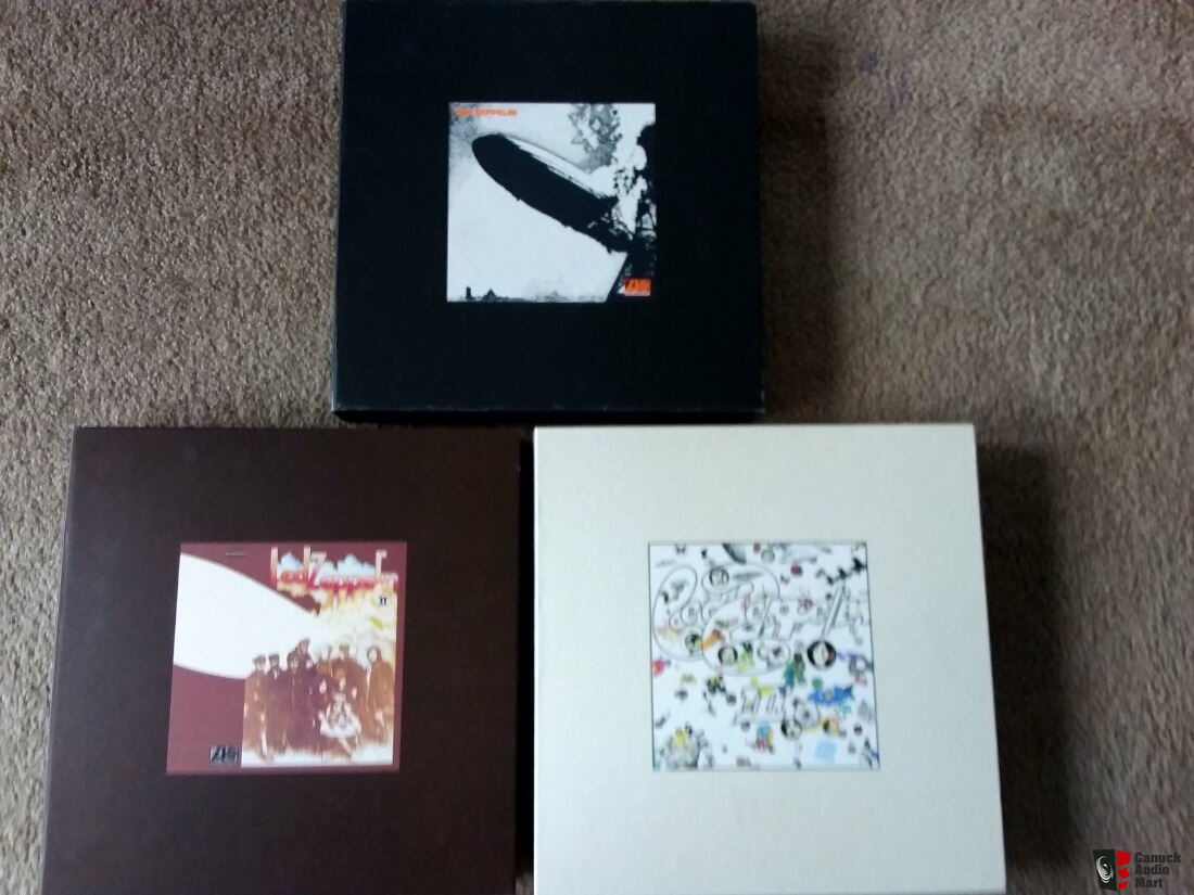 Led Zeppelin super deluxe editions I, II, III. L.P. and CD's. Lower ...