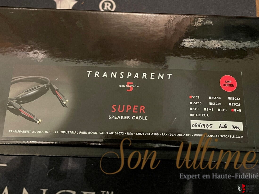 Transparent Cable Super Gen5 8 Feet (Used) Dealer Ad - Canuck Audio Mart