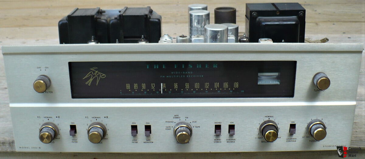 Vintage Fisher 500B Stereo Tube Receiver With Original Fisher Wood ...