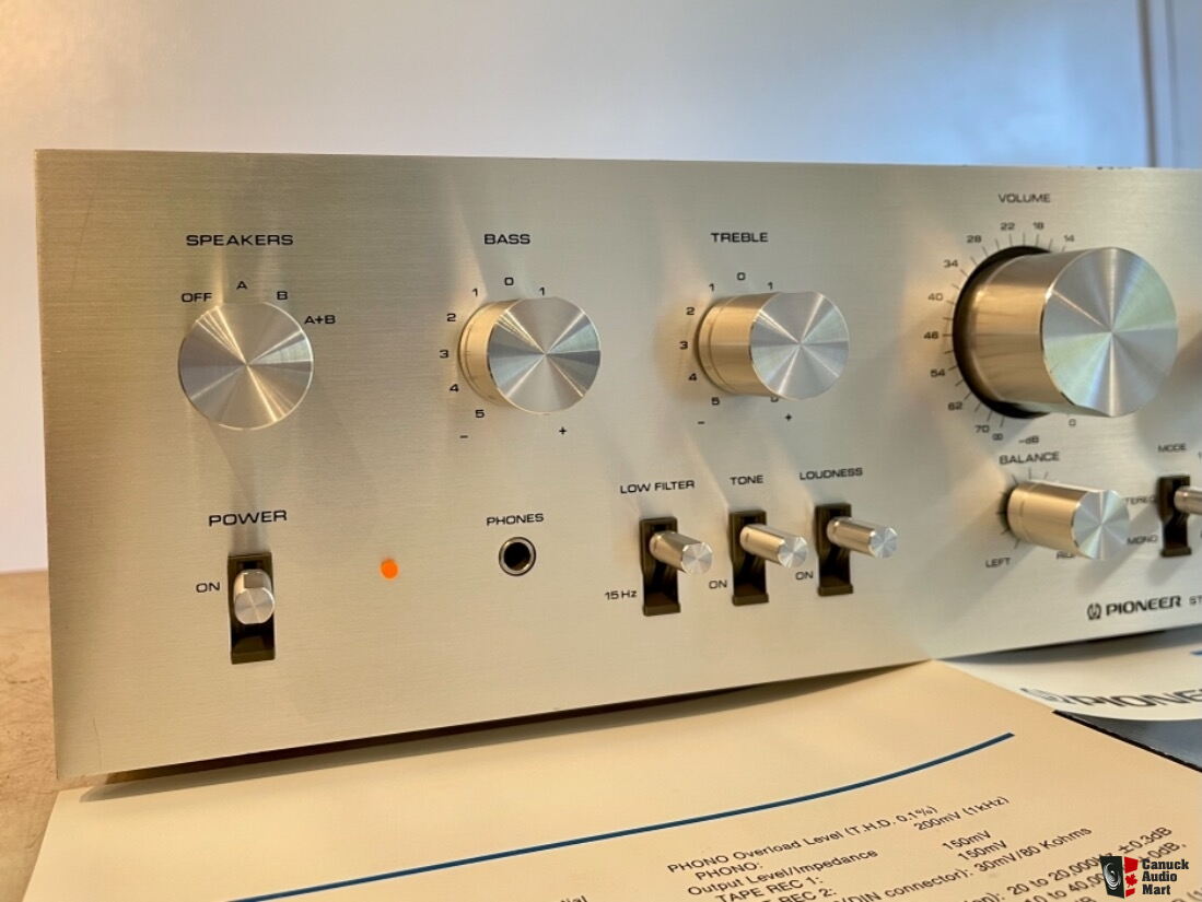 1977 Pioneer SA-7500 MK II Integrated Amplifier with brochure ...