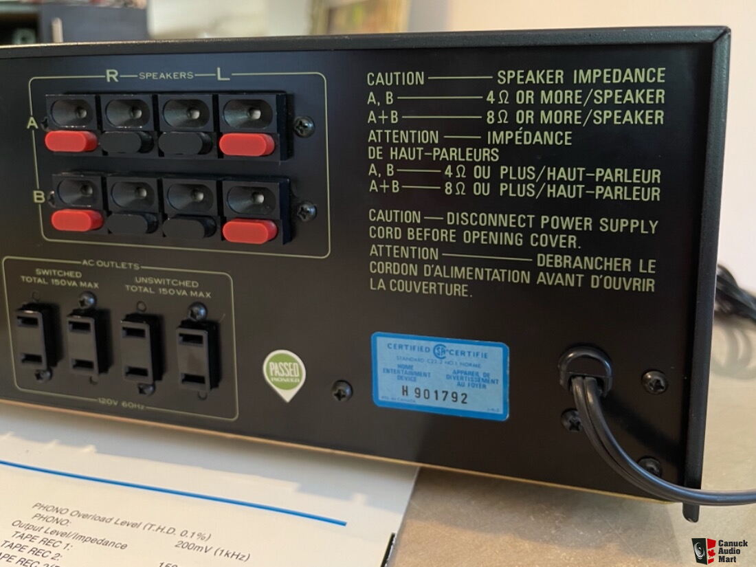 1977 Pioneer SA-7500 MK II Integrated Amplifier with brochure ...