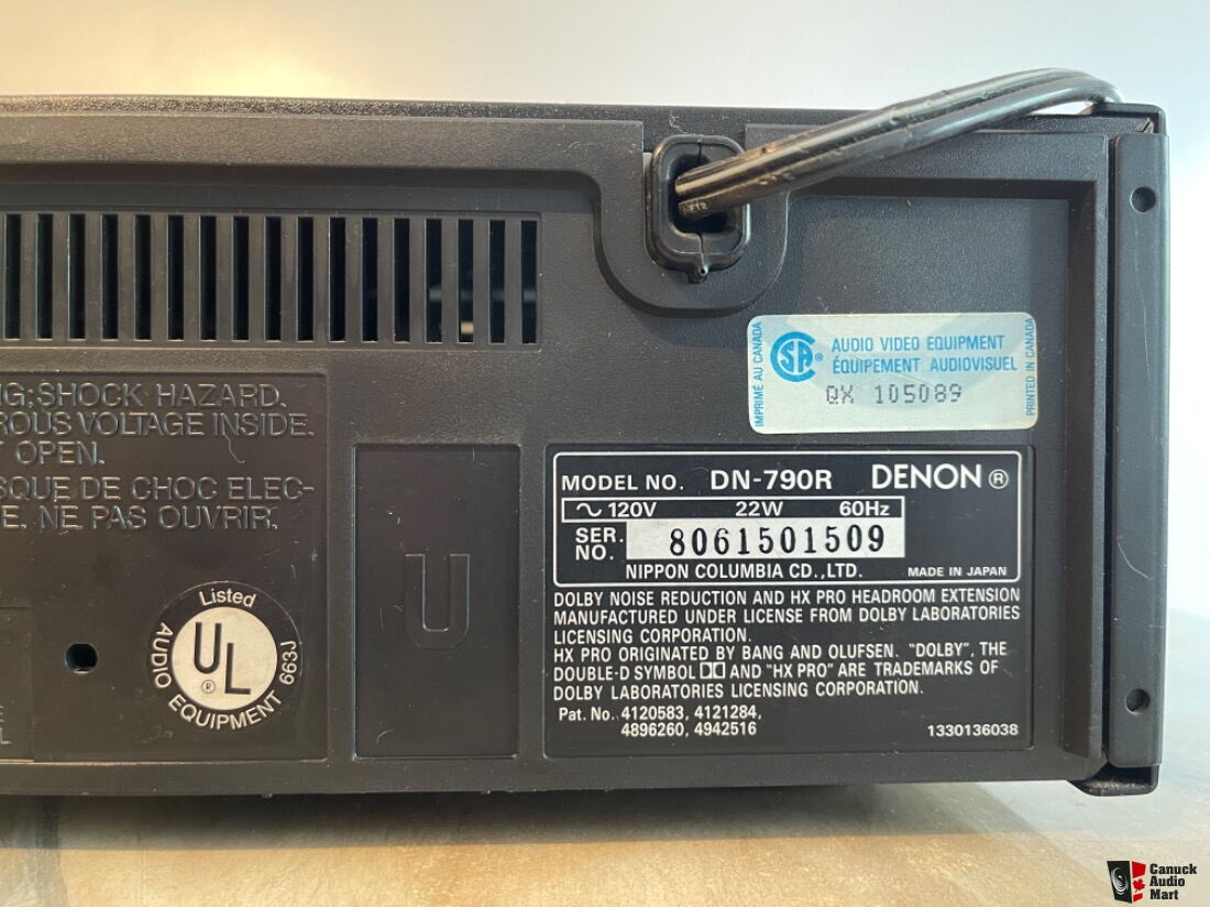 1996 Denon DN-790R 3 Head Tape Cassette Deck Top of the line ...