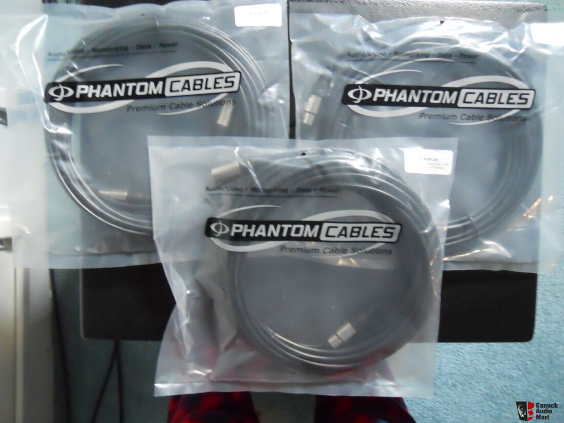 3) 35' Phantom XLR male to female cables For Sale - Canuck Audio Mart