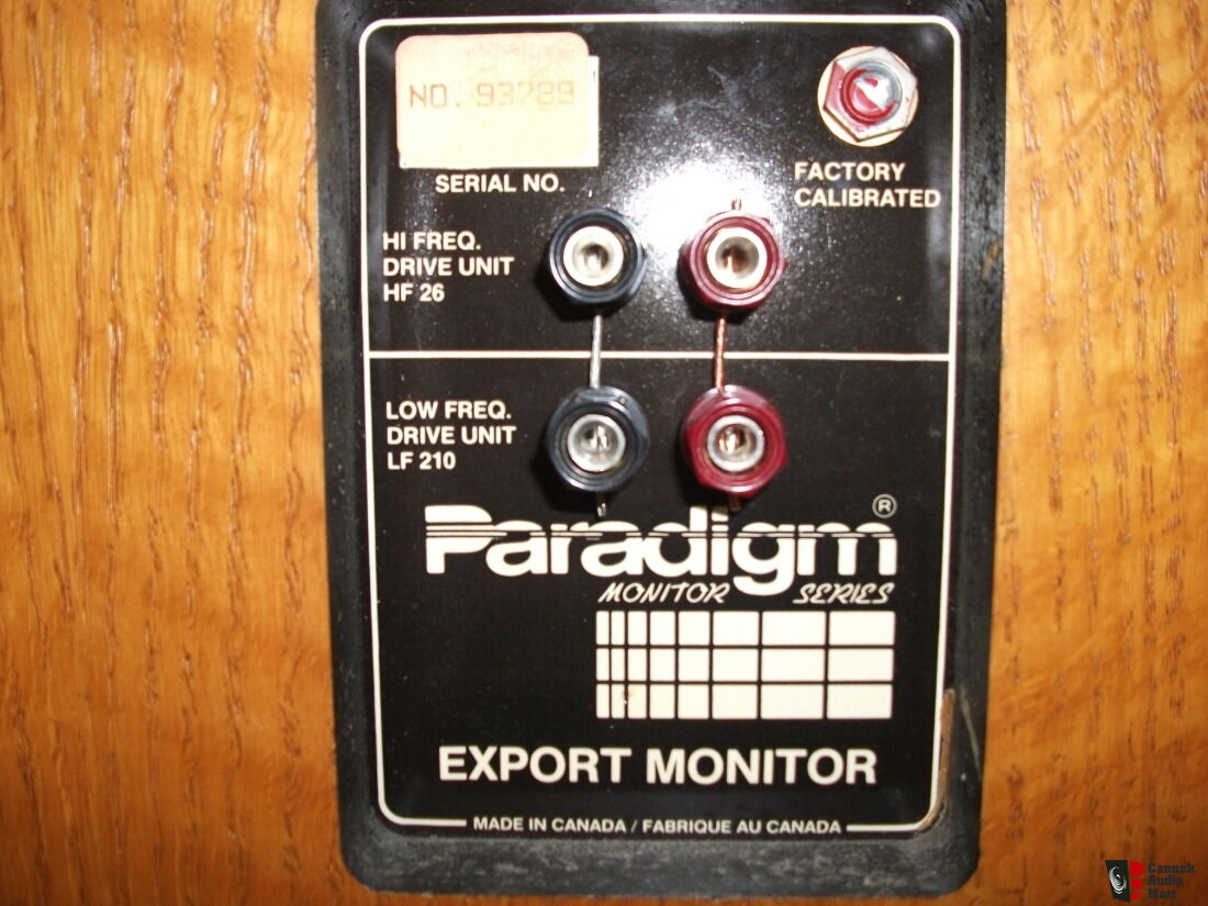 Paradigm MONITOR SERIES model EXPORT MONITOR real Oak wood finish Photo ...
