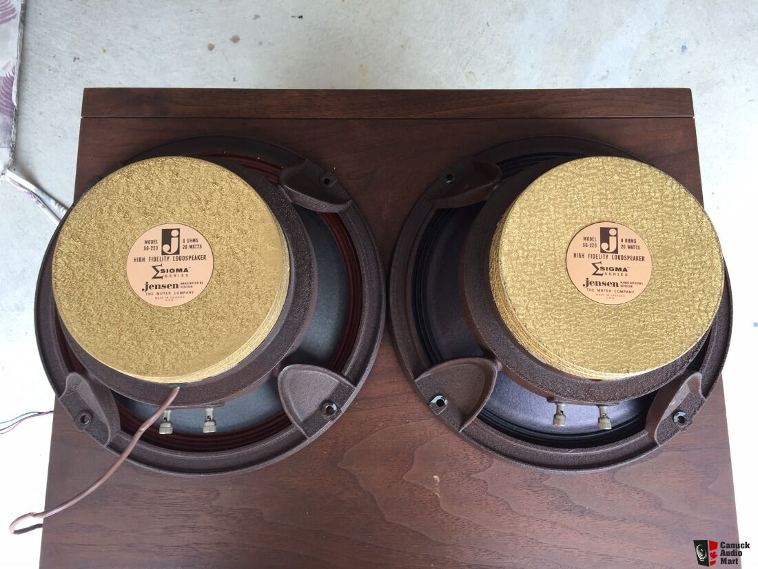 Vintage Jensen Sigma SG-220 12" coaxial concentric speakers => one good ...