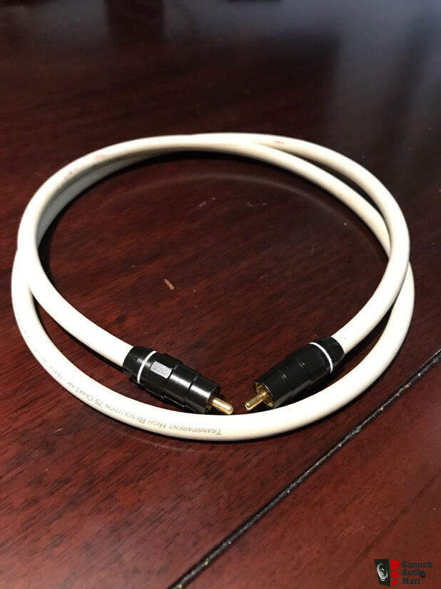 Transparent Cable RCA cable - 1M For Sale - Canuck Audio Mart