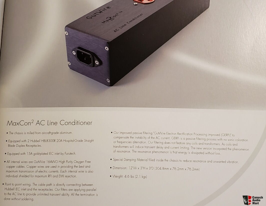 Gutwire power bar For Sale - Canuck Audio Mart