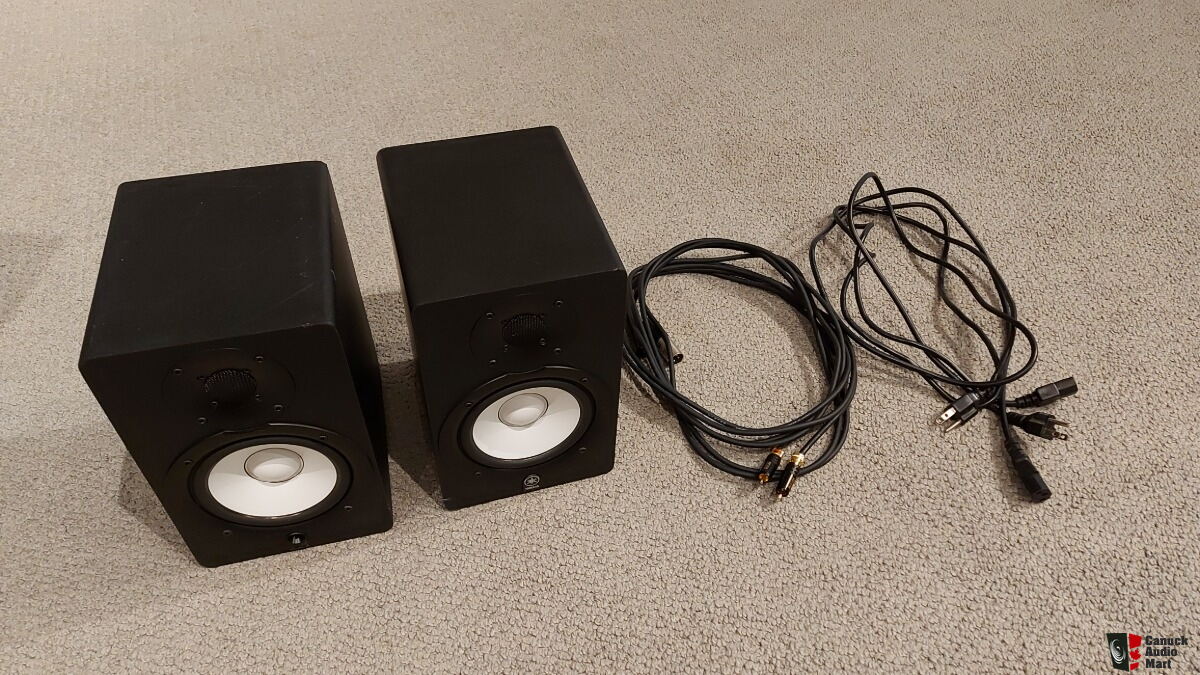 Amplified monitors - Yamaha HS50M - power and xlr/rca cables included ...