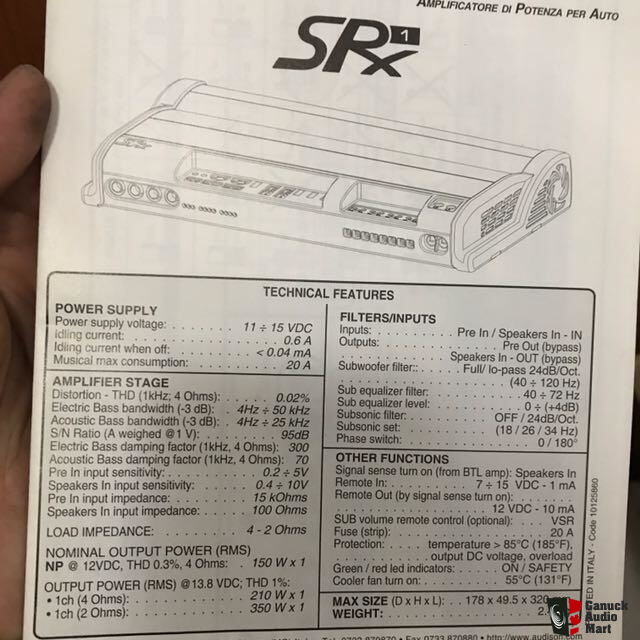 Audison SRX4 and SRX1 amplifiers Photo #3449365 - UK Audio Mart