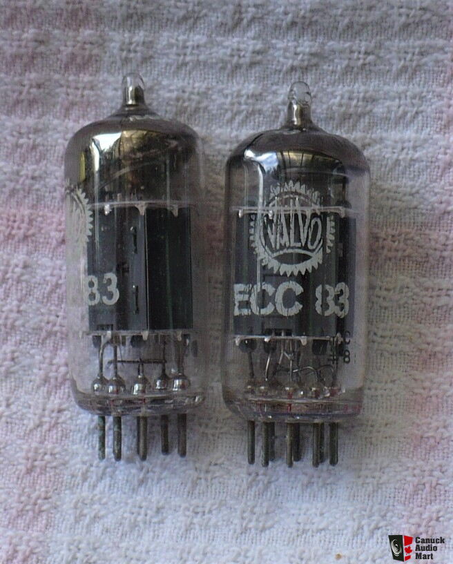 2 Vintage Valvo ECC83 12ax7 Preamplifier Tubes Long Plates Photo ...