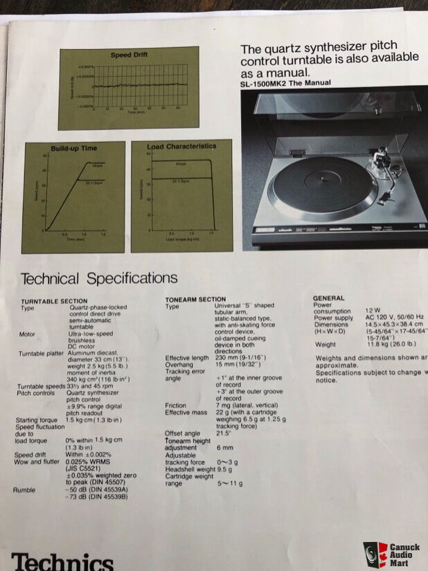 Technics SL-1400MK2 and Ortofon MC3 Moving Coil Cartridge Photo ...