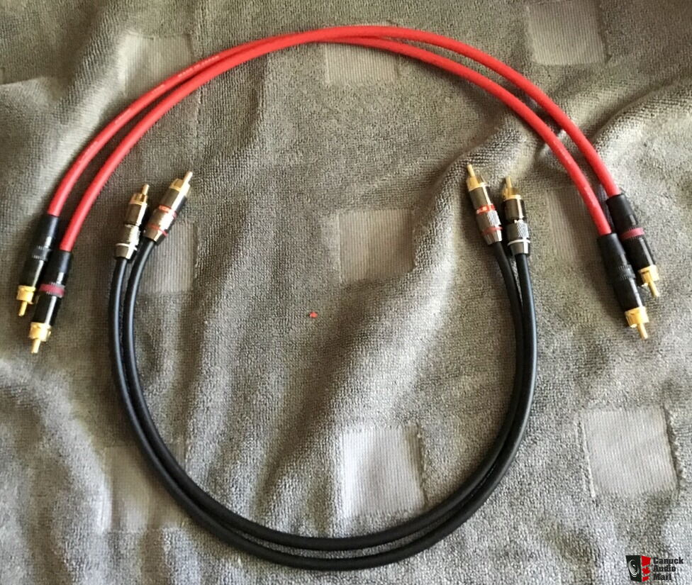 2 Pairs Canare 1/2 Meter (20") Interconnect Cables with Heavy Duty High ...