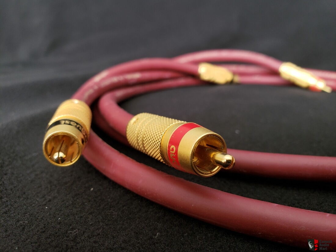 AudioQuest Ruby x 3 Hyperlitz Audio Cable RCA Stereo Interconnects 1.0 ...