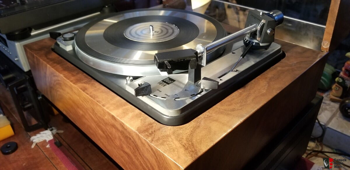 Dual 1019 with Custom Burl Wrap Plinth For Sale - Canuck Audio Mart