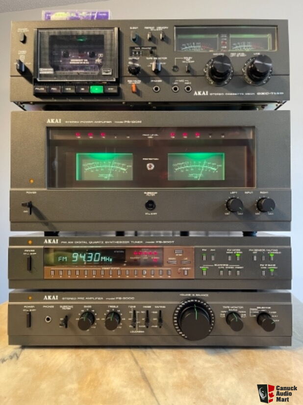 AKAI Flagship PS-120M Power Amp / PS-200T Tuner / PS-200C pre amp & GX ...