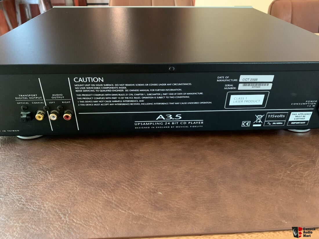 Musical Fidelity A3.5 Upsampling 24 Bit CD Player - Perfect Shape ...