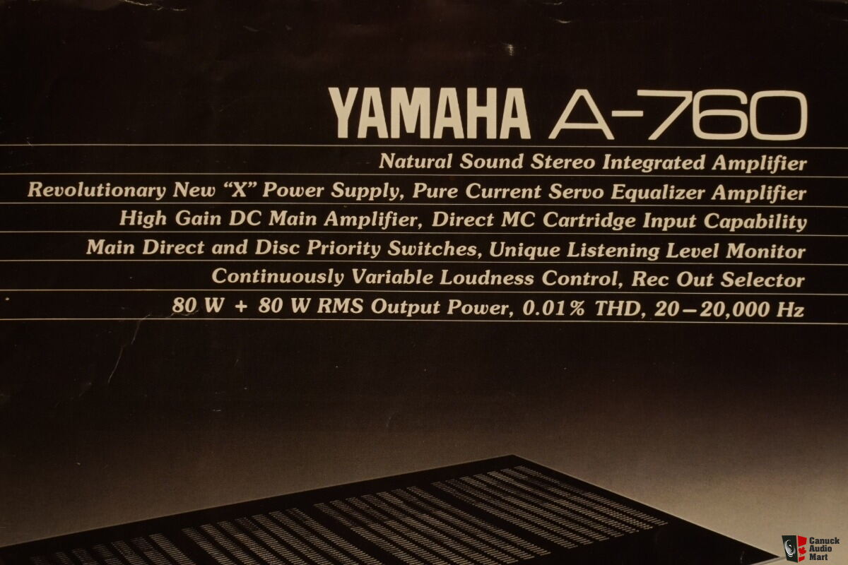 Yamaha A-760 Integrated Amplifier Photo #3532644 - US Audio Mart